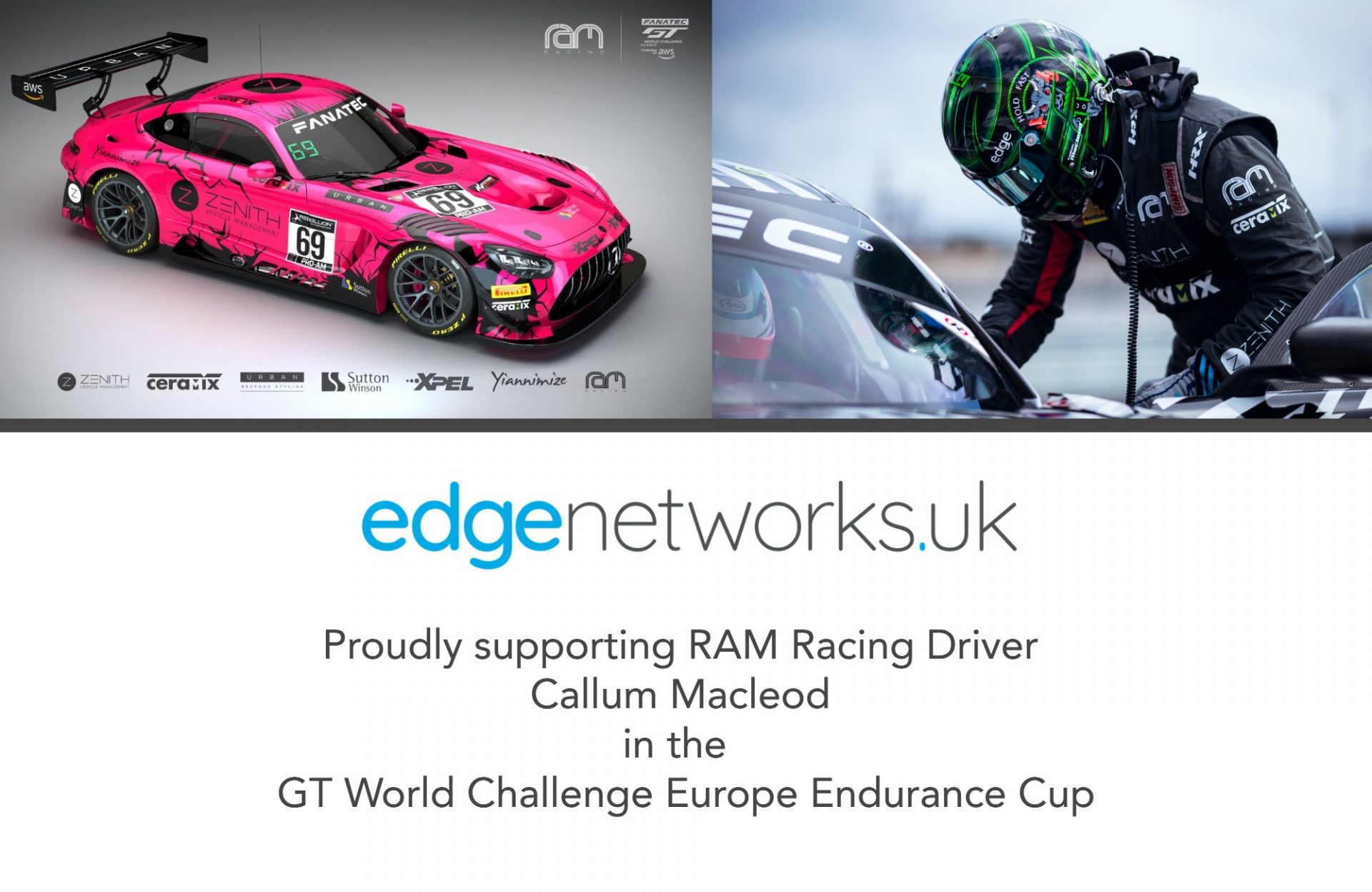 Edge affiliated racing driver Callum Macleod returns to the GT World ...